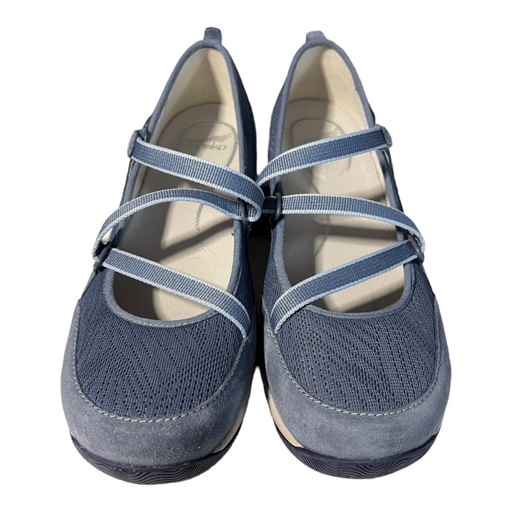 Dansko Hilda Denim Blue Suede Mary Jane Sneaker Shoe … - Gem